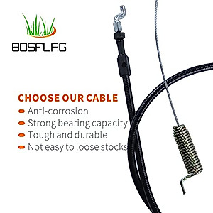 BOSFLAG 946-04642a Drive Engagement Cable Replaces MTD 946-04642a, 746 04642a, 74604642a, Craftsman 946-04642 Cable, 746-04642, 746-04642a for MTD RM2200, Bolens 31A-32AD765 31A-3AAD765 Snowblowers