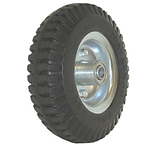 Marathon 2.80/2.50-4" Narrow Width Flat Free Hand Truck / Utility Cart Tire on Wheel, 3"Centered Hub, 1/2" Bearings