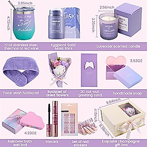 AYGXU Birthday Gifts for women,graduation gifts,Gift basket for women, Gifts for Her Girlfriend Mom,Bridesmaid gifts, Wine Tumbler gift set, Relaxing Spa Gift Box Basket, Care Package gift set.