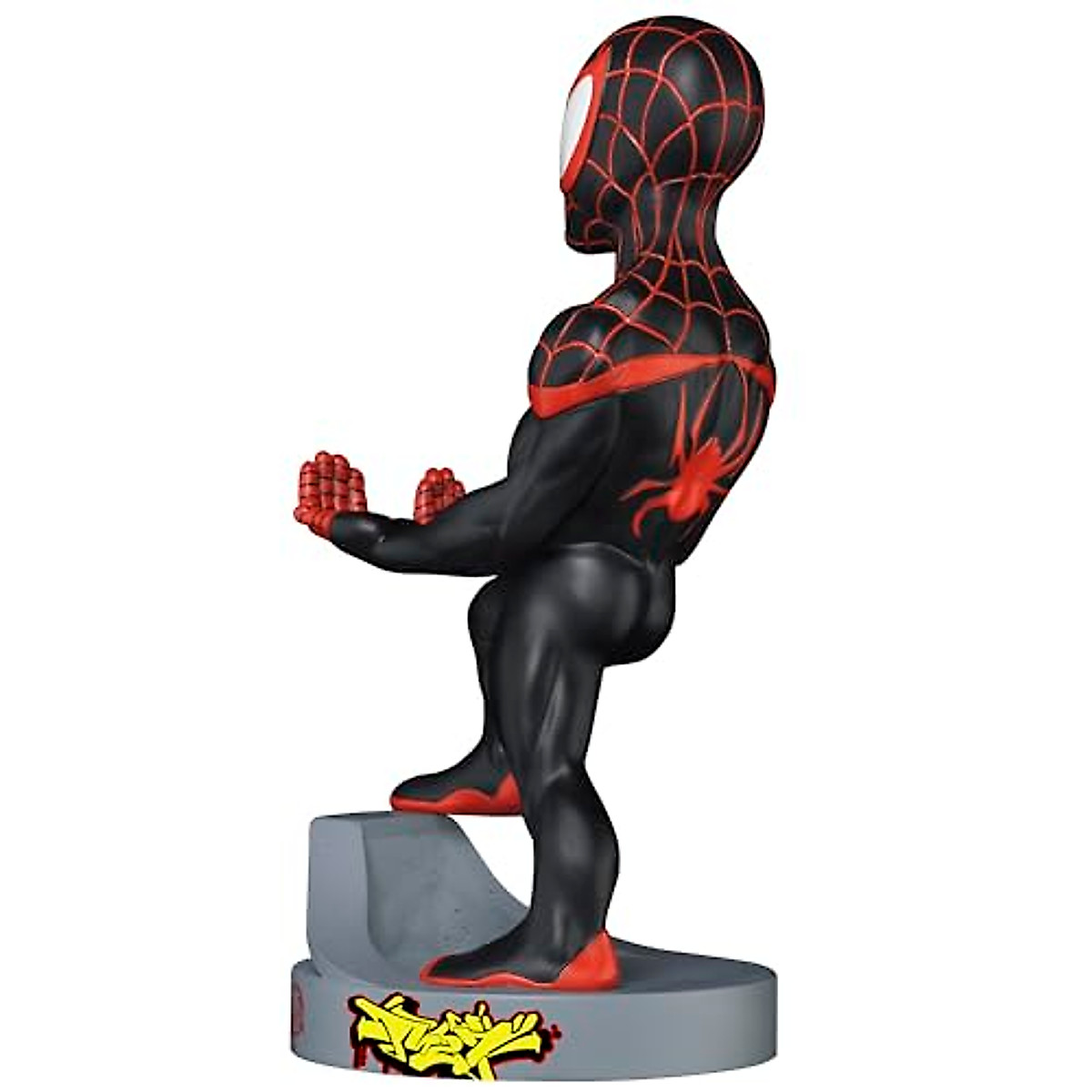 Exquisite Gaming: Spider-Verse: Miles Morales - Marvel Original Mobile Phone & Gaming Controller Holder, Device Stand, Cable Guys, Marvel Licensed Figure