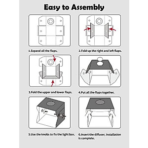 Glendan Light Box Photography, 13"x12" Photo Studio Light Box, Portable Folding Photo Shooting Tent Kit with 112 LED Adjustable Lights CRI >95, 8 Color PVC Backdrops for Small Size Product Photography