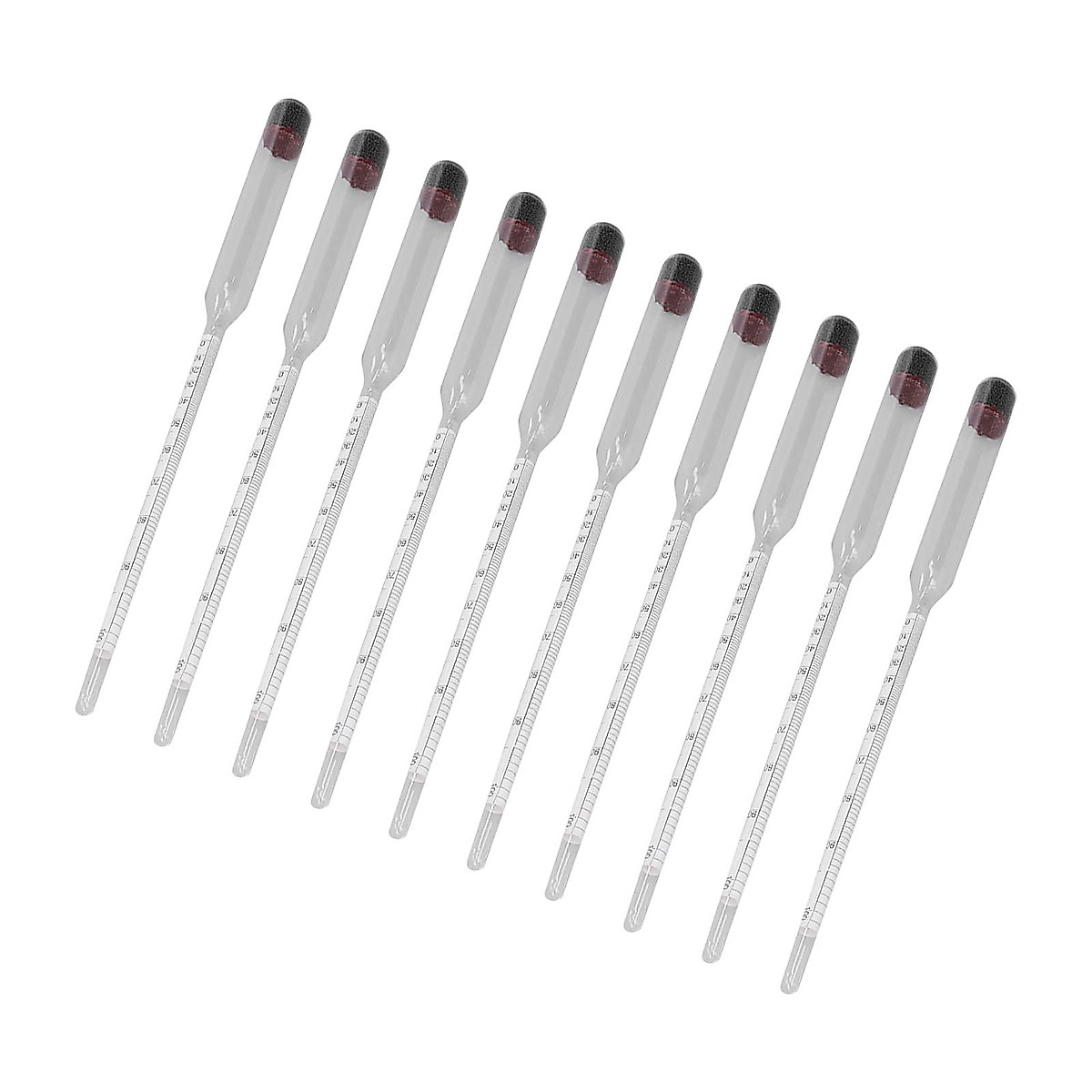 "10Pcs Home Brewing Kit - Hydrometer Glass Beer and Wine Tester Set with 0-100 Measuring Range - Perfect for Novice and Expert Brewers!"