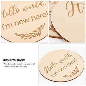 Abaodam Amosfun 2Pcs Its A Girl Sign Wood Baby Monthly Cards Milestone Discs Baby Shower Party Decorations for Gender Reveal Baby Announcements(10cm)