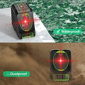 Laser Level, Huepar Box-1R 150 feet Red Cross Line Laser leveler, Self Leveling 150° Vertical Selectable Laser Lines with Pulse Mode, 360°Magnetic Base and Battery Included