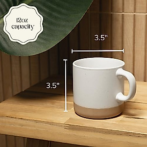 Unboxme Givenne Ceramic Mug Set 4pk of 12oz - Trendy Gloss Body & Nature-Baked Base - Microwave-Safe Coffee Mug with Unique Artisanal Character - Ceramic Material - For Coffee Mugs and Coffee Cups