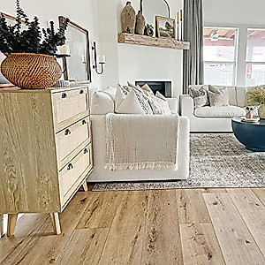 PHI VILLA Rattan Cabinet - Chest of Drawers Small Cabinet for Living Room Bedroom Accent Storage Cabinet/Nightstand/Bedside Table, Rattan Dresser