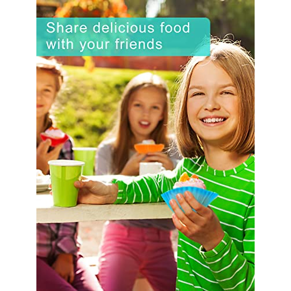 48Pcs Silicone Lunch Box Dividers- 3 Shapes Bento Lunch Box Silicone Divider to Block Food from Sticking- Silicone Baking Cups Bento Box Accessories for Kids School Lunch Home Party Picnic (6 Colors)