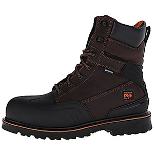 Timberland PRO Men's 8 Inch Rigmaster XT Steel Toe Waterproof Work Boot, Brown Tumbled Leather, 9.5 M US