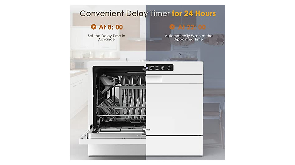 COSTWAY Countertop Dishwasher - Compact & Efficient for Small Spaces