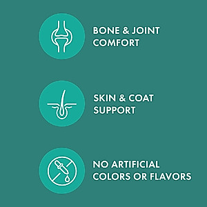 Dr. Mercola Bark & Whiskers Bone & Joint Bites, 6.34 Oz. (180 g), 1 Bag, Supports Joint Comfort and Mobility, Veterinatrian Formulated, Non-GMO