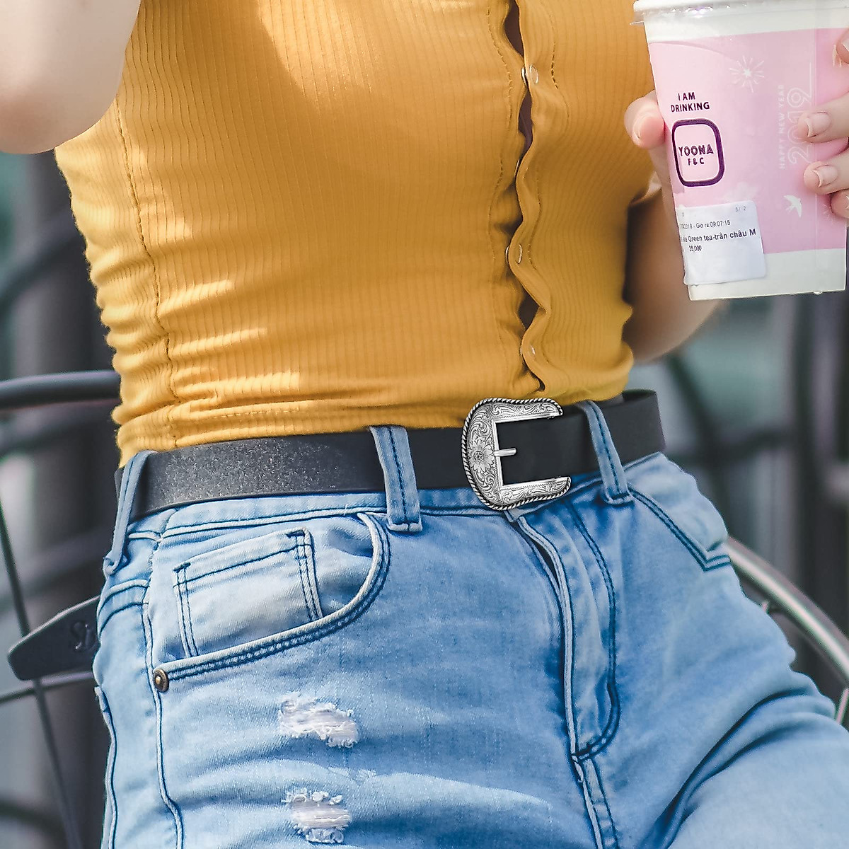 Classic antique replacement belt buckles for men and women (Vintage Silver-4)