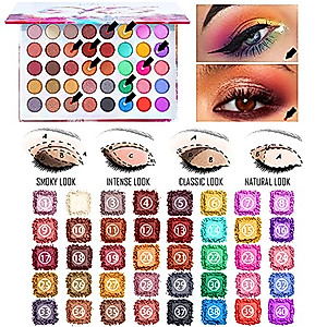 34PCs Makeup Gift Set All in One Bundle Women Full Kit Cosmetic Essential Starter Pro Brush Eyeshadow Palette Lipgloss Sets For Christmas Halloween