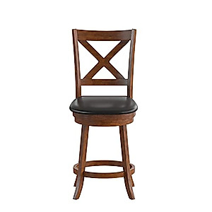 Taylor & Logan Francis Classic Wooden Swivel Counter Stool in Antique Oak
