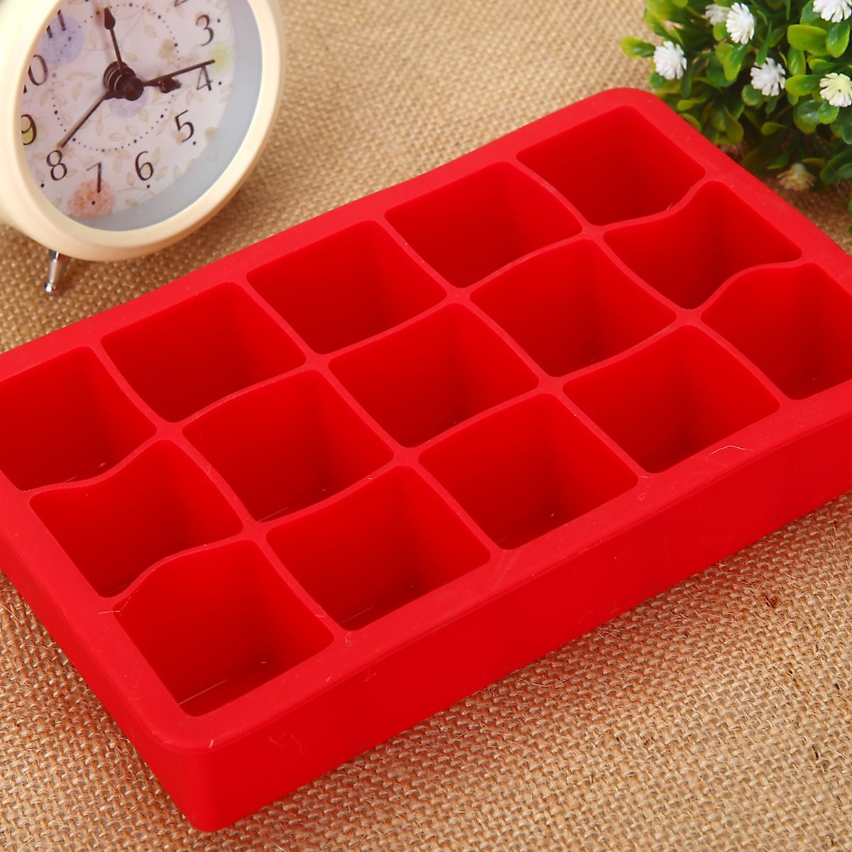 Tovolo Perfect Cube Ice Tray Set of 2 (Candy Apple) - Reusable Silicone Molds for Whiskey, Cocktails, Coffee, Bartender Accessories, & Smoothies / BPA-Free & Dishwasher-Safe