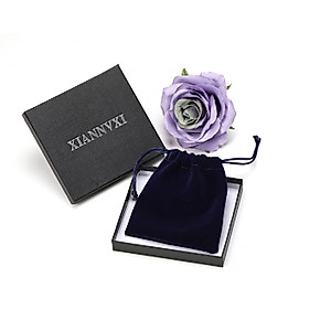 XIANNVXI Amethyst Necklace for Men Women Healing Crystal Stone Pointed Adjustable Black Rope Natural Gemstone Pendant Necklaces Jewelry