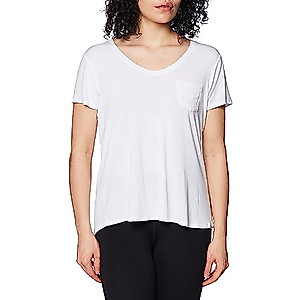 prAna Women's Foundation Short Sleeve V-Neck T-Shirt, White, Small