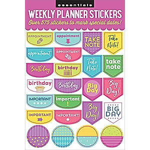 Peter Pauper Press Essentials Weekly Planner Stickers (Set Of 575 Stickers)