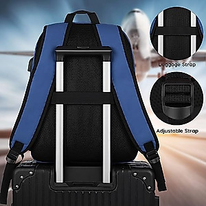 YAMTION School Backpack,Classic Bookbag Men and Teen Boy Schoolbag with USB Charging Port for High School College Office Work Travel