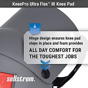 Sellstrom Ultra Flex III KneePro Knee Pads for Construction, Gardening, Flooring (Orange/Gray and Black)
