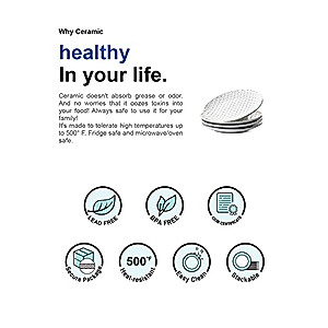 LE TAUCI Salad Plates 8 Inch,Cute Plates Set for Dessert,Appetizer and Small Dinner,Embossment Porcelain Dish,House-warming and Wedding Gift, Set of 4, Arctic White