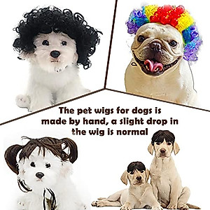 Halloween Funny Pet Wigs for Dogs, Cat Wigs.Dog Birthday, Dog Cosplay, Dog Costumes, Pet Wigs. (Red Explosive Head)