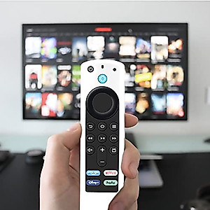 Universal Firestick Remote Cover Glow in The Dark - TV Stick 4k Remote Cover 2nd/3rd Gen, Firestick Remote Case Anti Slip Silicone Sleeve (White)