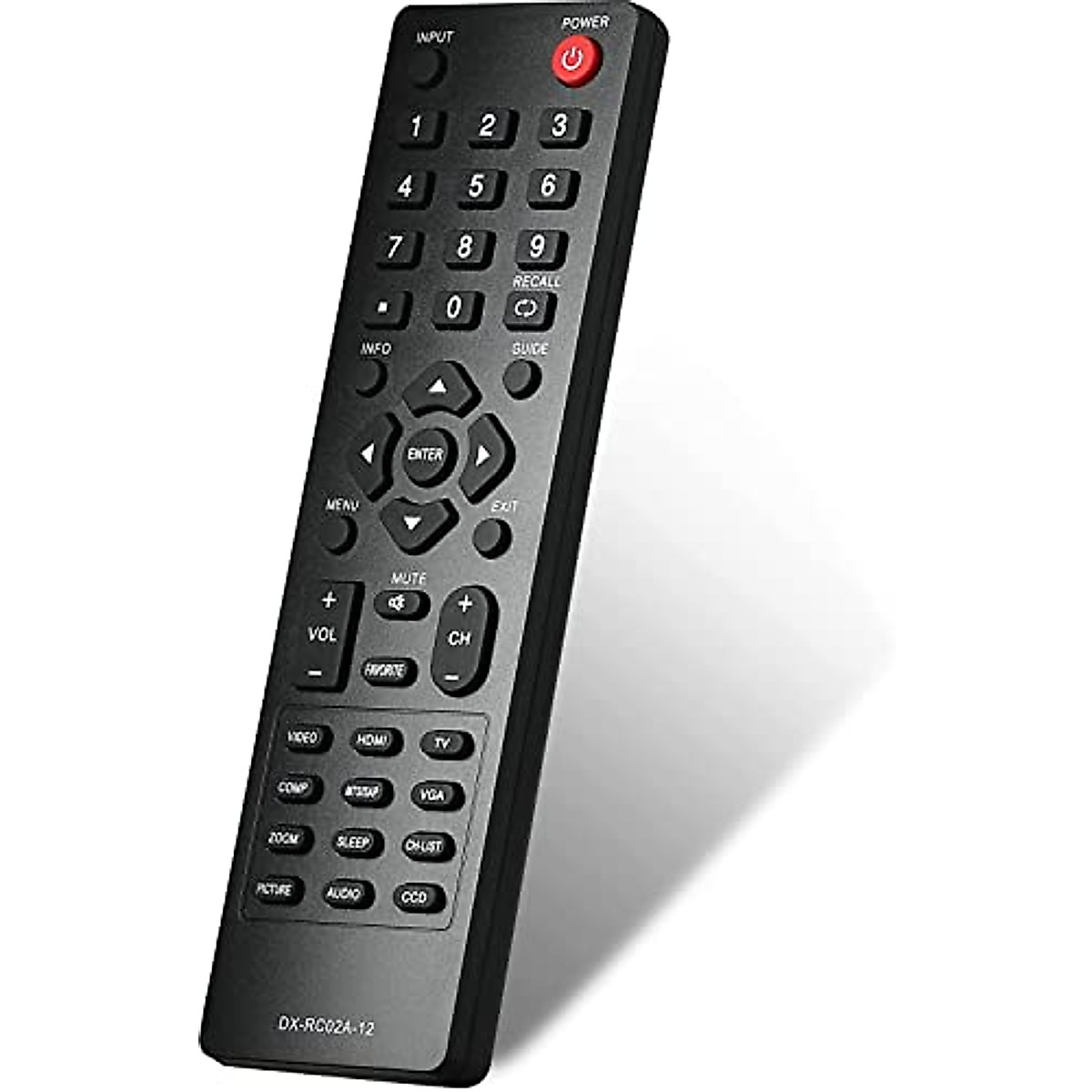DX-RC02A-12 Universal Remote Control Compatible with All Dynex TV, Include LCD LED HDTV TVs
