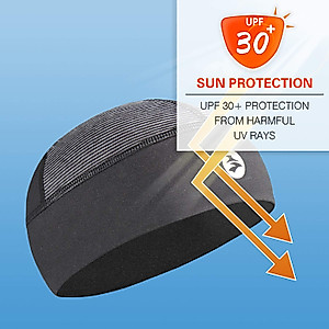 Low-Profile Cooling Helmet/Hard hat Liner, Stretch Working Cap, Summer Sweat Wicking Skull Cap, Running Beanie Sun Protection