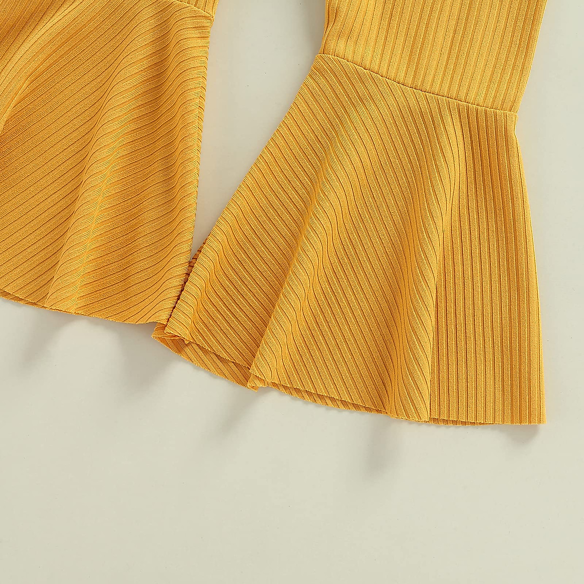 Hiusmilekid Newborn Infant Baby Girl Clothes Set Rainbow Romper Bodysuit Flare Pant Bell-Bottom Summer Outfit 3Pcs