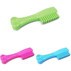 Mintique 1x Pet Chew Toy Soft-Rubber Resistant Playing Chewing Rubber Chew Toy for Cat and Dog Comb Shaped (14cm)