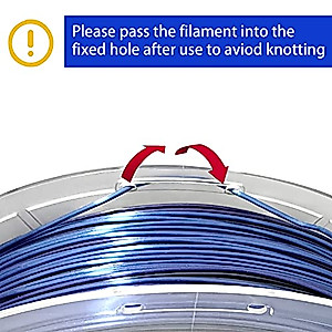 ECHEN PLA Filament 1.75mm, 3D Printer Filament Silk Black Purple Blue Filament, 3D Printing Filament 1kg/2.2lbs