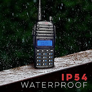 BTECH GMRS-V2 5W 200 Fully Customizable Channels GMRS Two-Way Radio. USB-C Charging, IP54 Weatherproof, Repeater Compatible, Dual Band Scanning (VHF/UHF), FM Radio, & NOAA Weather Broadcast Receiver