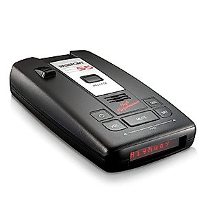 Escort Passport S55 Radar Detector – Extended Long Range, Escort Live App, AutoMute, AutoSensitivity, Audible Alerts, Adjustable LED Display, Signal Strength Meter, Black