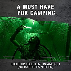 20 Ultra Bright Emergency Glow Sticks - Individually Wrapped Long Lasting Industrial Grade Glowsticks for Survival Gear, Camping Lights, Power Outages and Military Use (Green)