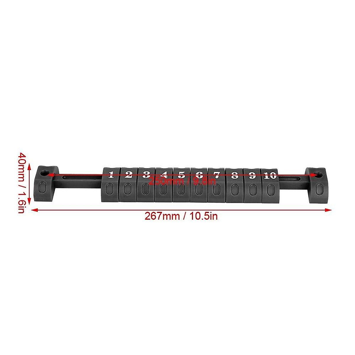 2pcs Table Football Counter 10 Numbers Scoring Score Counter Indicator for Standard Foosball Tables(Black)