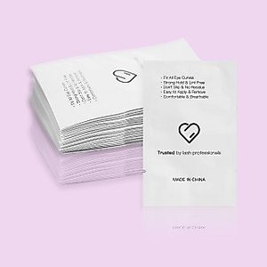 i-Laesh 100 Pairs Eye Pads for Lash Extensions - 100% Natural Aloe Vera Hydrogel Gel Under Eye Pads - Lint Free, Stick Well, Fits Most Eye Shapes Lash Extension Supplies Makeup Tools - U Eye Pads