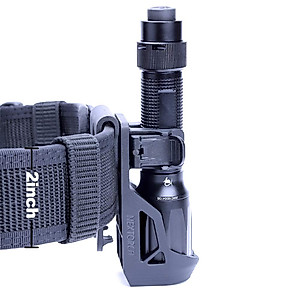 Nextorch V5 Tactical Flashlight Holster with Lever Side Lock System Only for 1"-1.25" Diameter Flashlight (Holster Head Diameter 0.78"-1.18" Bottom Diameter 1.18")