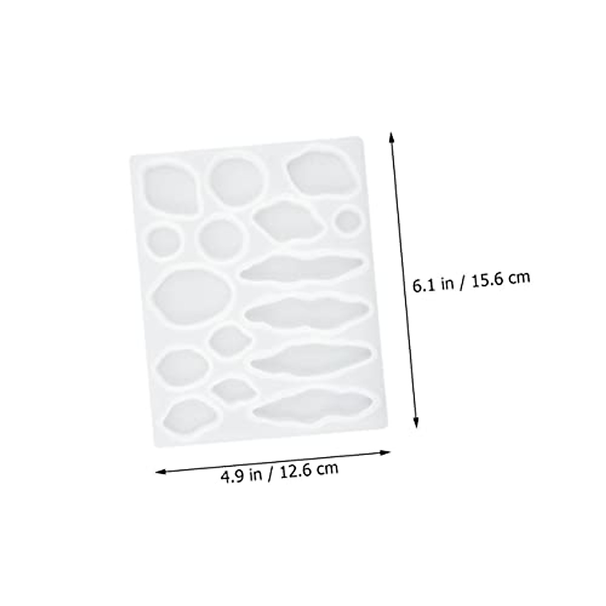 COHEALI 1 Set Crystal Hair Clips Stencils for Crafts Resin Tray Molds Resin Hair Clip Mold Hairpin Casting Molds Hairpin Mold Pendant Epoxy Resin Jewelry Irregular Silica Gel