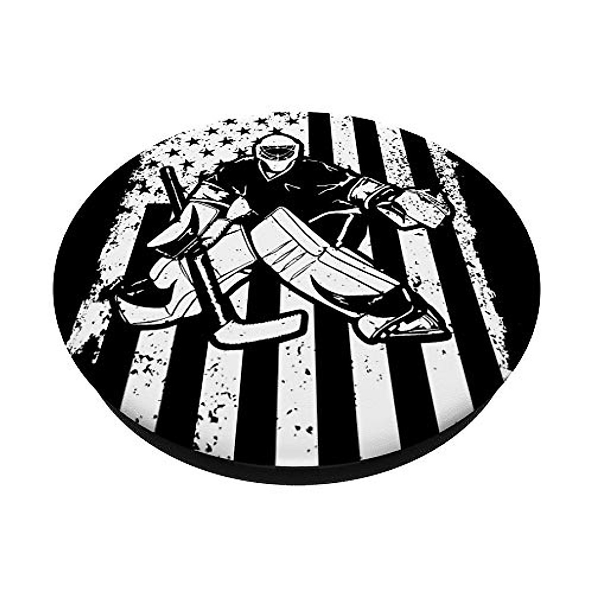 Hockey Goalie Goaltender USA Flag Birthday Christmas Gift PopSockets PopGrip: Swappable Grip for Phones & Tablets