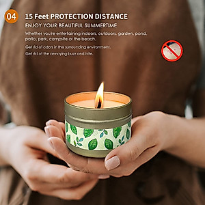 Citronella Candles Outdoor Indoor 2.5oz (Approx. 70.9g) Pack of 6, 100% Soy Wax Candles, for Home Scented Candles, for Party Hiking Camping Patio BBQ Deck Lanai Garden Patio Home1