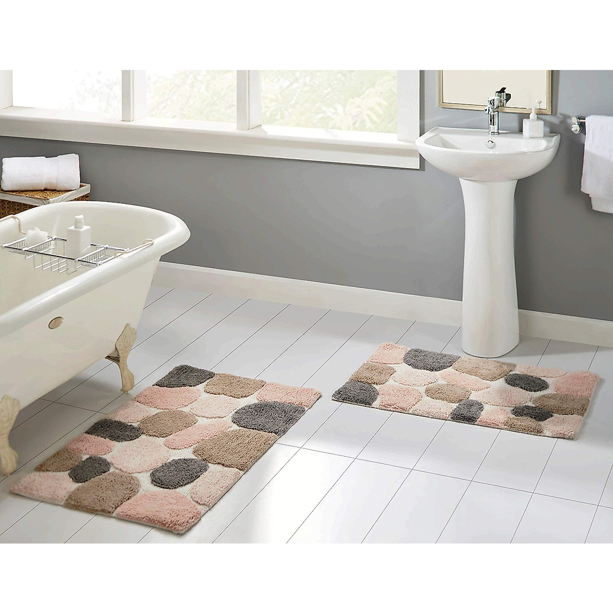 Chesapeake Rug, 21"x34" & 24"x40", Rose Cloud