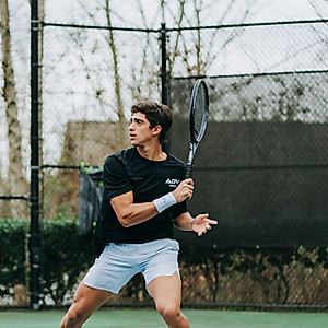 ADV Tennis Wristbands with New Age Polyester Cotton Blend - Ultra Absorbent Wrist Sweatbands - Doublewide & Slim Sweat Bands for Wrists - 4 Pack or 2 Pack (4-Pack Gray)