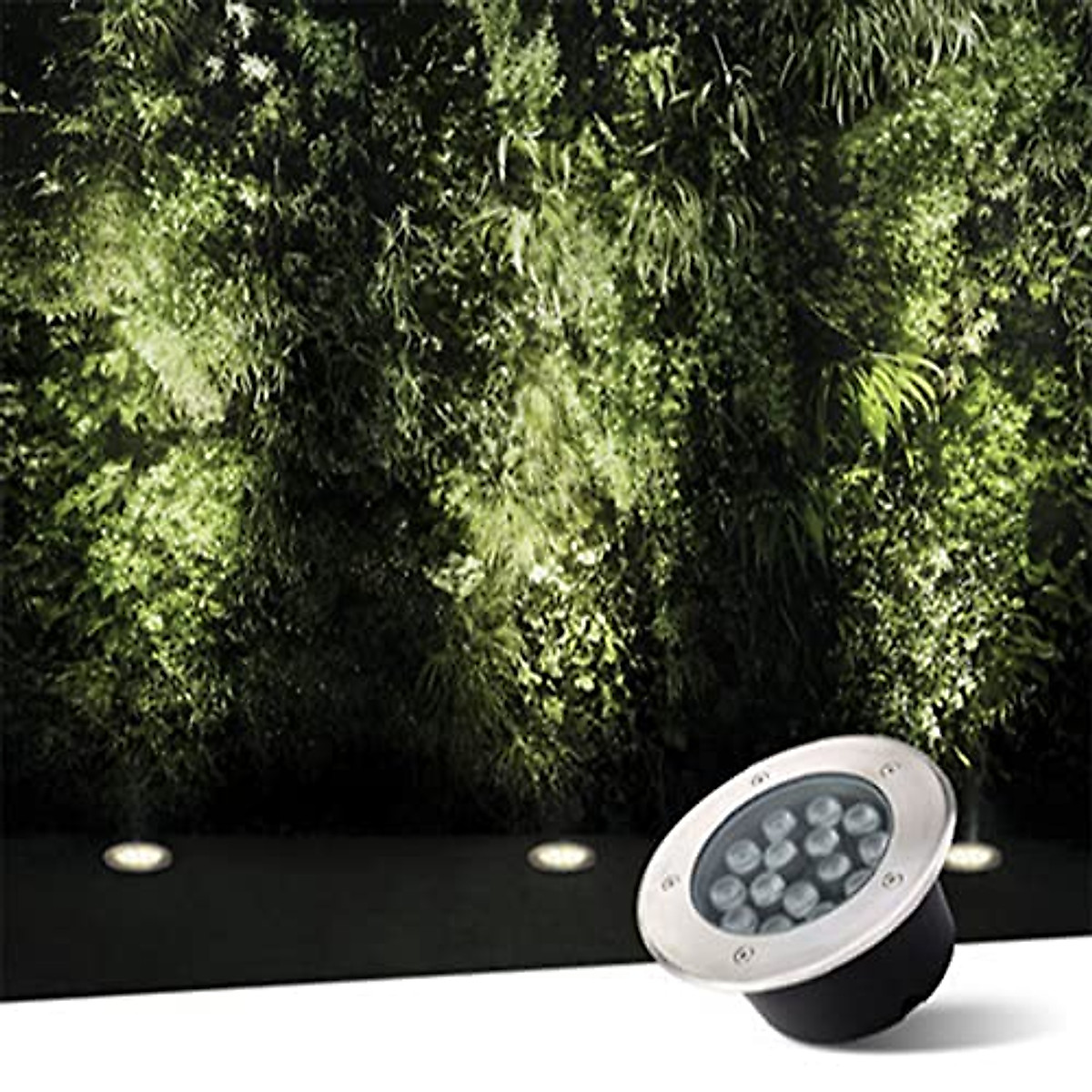 TWXG LED Outdoor IP68 Waterproof Buried Lights Embedded Round Colored Landscape Light Pool Light Stainless Steel Underwater Lights for Aquariums, Swimming Pools, Gardens