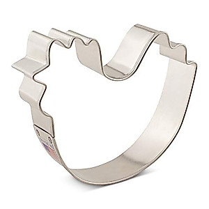 Chicken Cookie Cutter, 3.75" Made in USA by Ann Clark