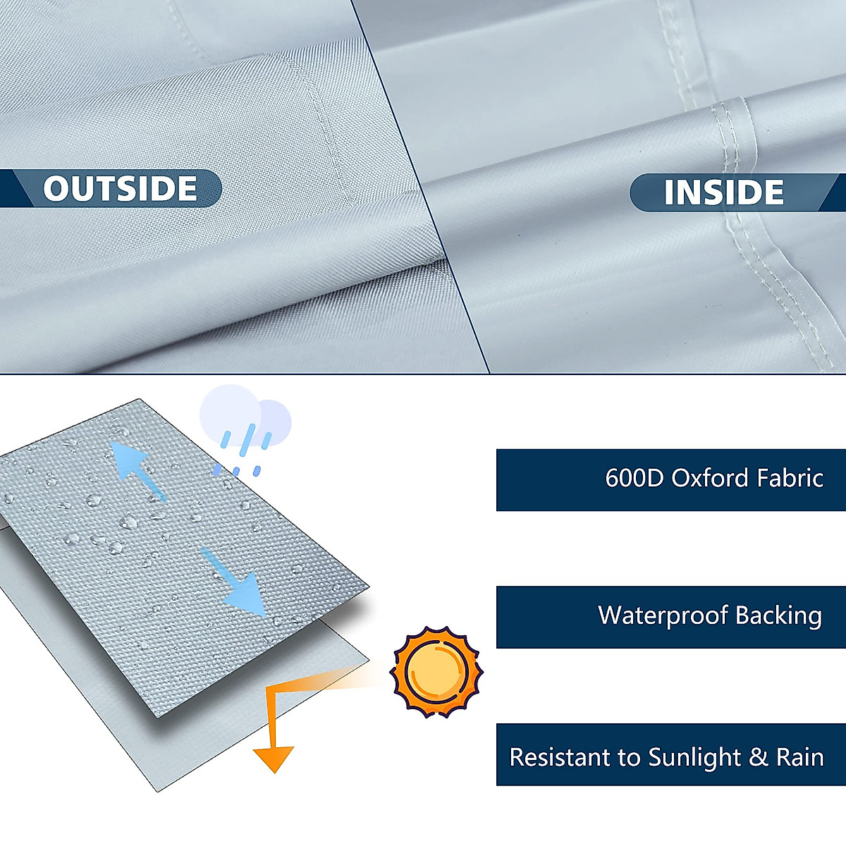 Pearwow Air Conditioner Cover for Outside Unit,Outdoor Central Winter AC Cover Fits up to 24L x 24W x 30H inches