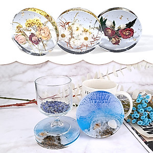 Resin Coaster Molds 6-Cavity Thick Round Coaster Silicone Molds for Resin Casting, Large Coaster Molds for Epoxy Resin DIY Custom Coasters Resin Art Gifts Home Decoration