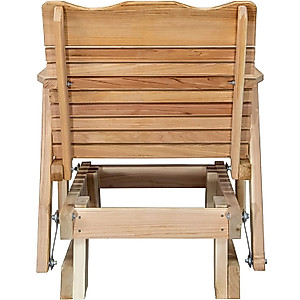 Kilmer Creek 2' Natural Cedar Porch Outdoor Glider, Amish Crafted