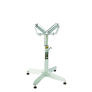 HTC HSV-15 Pipe Stand V head Roller Super Duty Adjustable 22-Inch to 32-Inch Tall , White