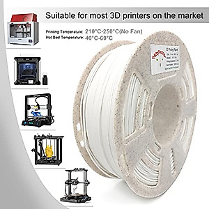 Reprapper Natural 95A Shore Hardness TPU Good Layer Bonding Performance Flexible & Soft Filament for 3D Printer 1.75mm Dimensional Accuracy (± 0.03mm) 2.2lb (1kg)