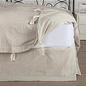 Farmhouse Ticking Taupe King Duvet Cover